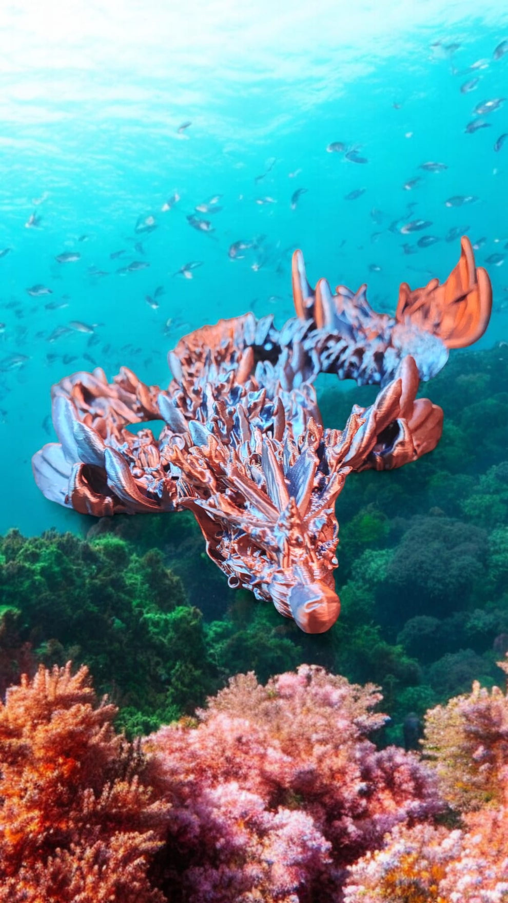 Coral Reef Dragon Articulated – 3DJadeCraft